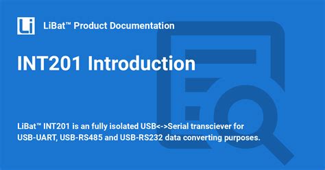 Int201 Introduction Libat™ Product Documentation