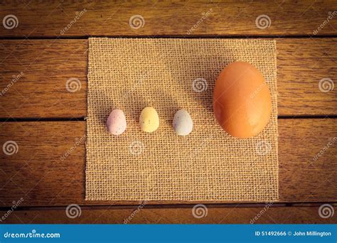 Grote En Kleine Eieren Stock Foto Image Of Gezond Groter 51492666