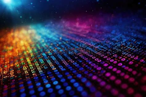 Colorful Technology Binary Matrix Code Abstract Wallpaper Patern