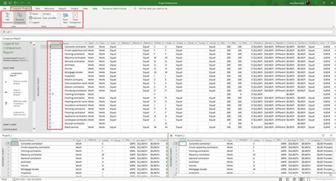 Compare Two Versions Of A Project In Ms Project Pro