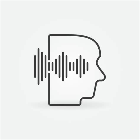 Head With Sound Wave Linear Vector Concept Icon 13090880 Vector Art At