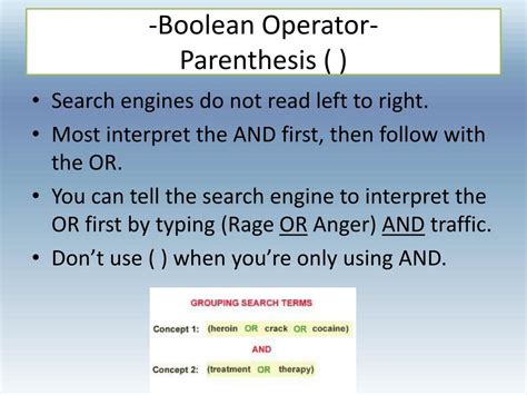 Ppt Using Boolean Operators And Other Internet Search Tools