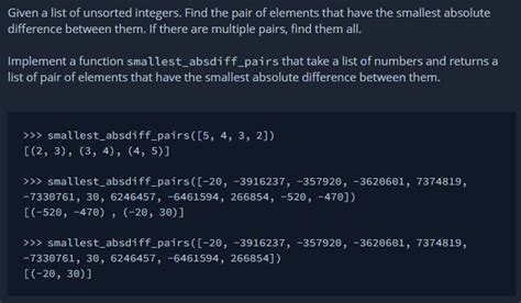 Solved Given A List Of Unsorted Integers Find The Pair Of