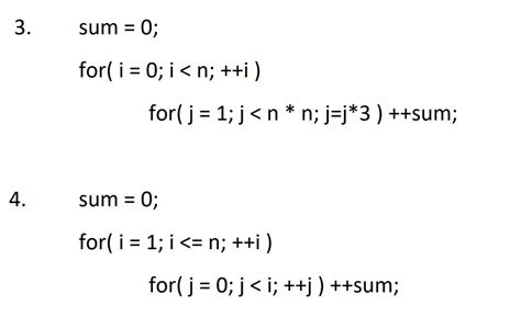 Solved Find The Time Complexities For The Given Two Code
