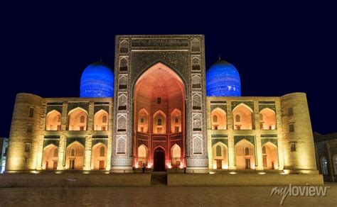 Medieval Building Miri Arab Madrasah Part Of The Poi Kalyan Architectural • Wall Stickers Nobody