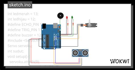 Pintu Otomatis Wokwi Esp32 Stm32 Arduino Simulator