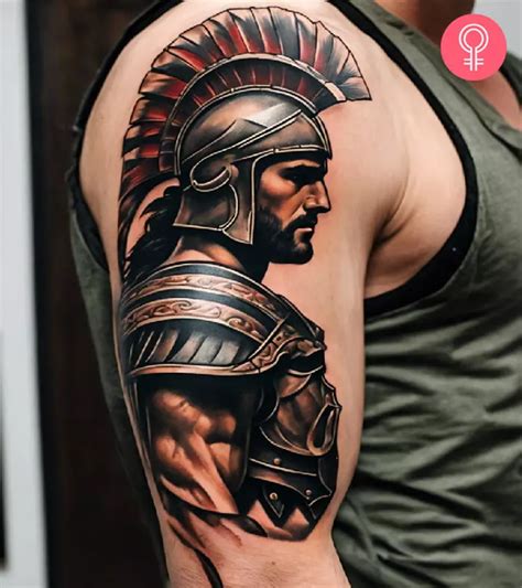 Tattoo Gladiator Arm Bold Military Art For Strong Statement Pieces