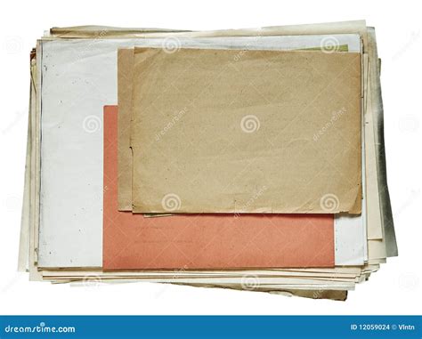 Stack Of Old Papers Stock Photo Image Of Vintage Damaged