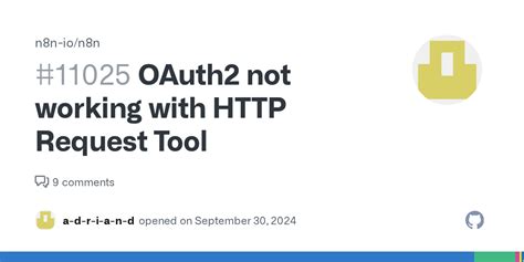 Oauth2 Not Working With Request Tool · Issue 11025 · N8n Ion8n