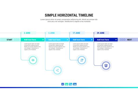 Simple Horizontal Timeline Graphic By Innni Creative Fabrica