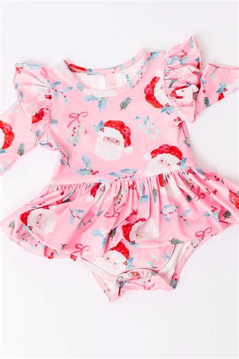 Jolly Old Saint Nick Twirl Flutter Bodysuit Simply Carolina
