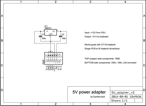 V Eurorack Power Adapter For Euro SyntherJack