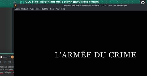 Vlc Black Screen But Audio Playing Any Video Format Software And Applications Manjaro Linux Forum