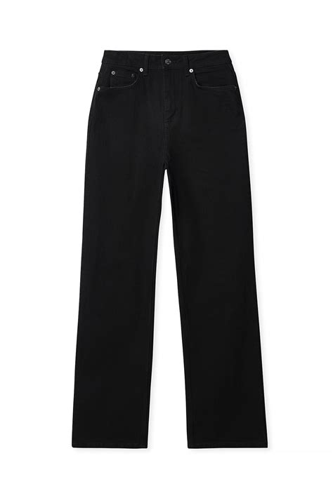 Straight High Waist Jeans Black Na Kd