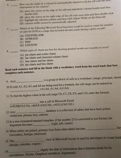 Solved How Can The Width Of A Column Be Automatically Chegg Com