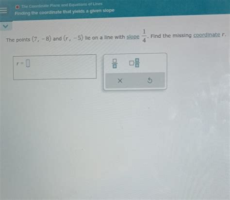 Solved The Coordinate Plane And Equations Of Lines Finding The