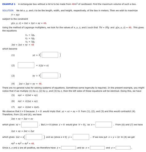 solved example 1 a rectangular box without a lid is to be