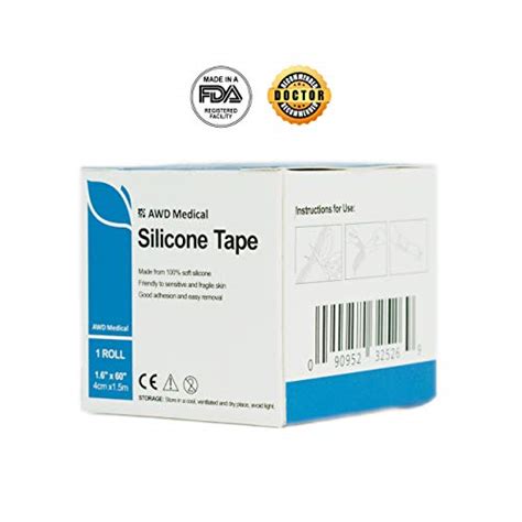 Awd Medical 100 Soft Silicone Gel Tape 16” X 60” Highly Comfortable