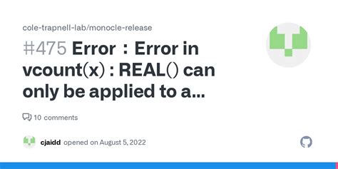 Error：error In Vcountx Real Can Only Be Applied To A Numeric