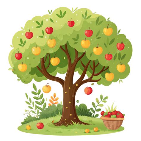 Harvest Apple Tree Clip Art Woman Farmer Near Apple Tree Holding Ripe
