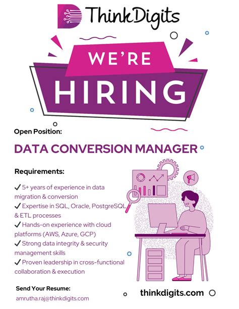 Hiring Dataconversionmanager Datamigration Etl Sql Cloudmigration