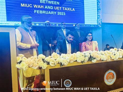 Miuc Wah And University Of Engineering And Technology Taxila Enter Into An Agreement