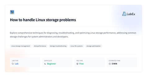 How To Handle Linux Storage Problems Labex
