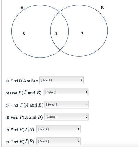 Solved a Find P A or B Select b Find P Aˉ and B Chegg com