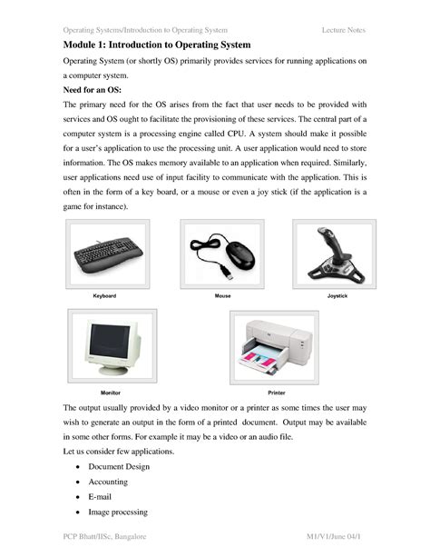 Operating System Quick Revision Notes Module 1 Introduction To