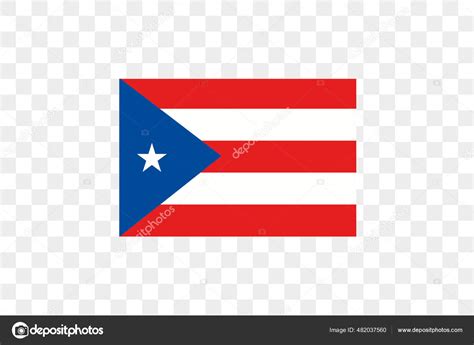 Векторна Ілюстрація Прапора Прозорому Тлі Пуерто Рико Стоковий вектор ©paulstringer 482037560