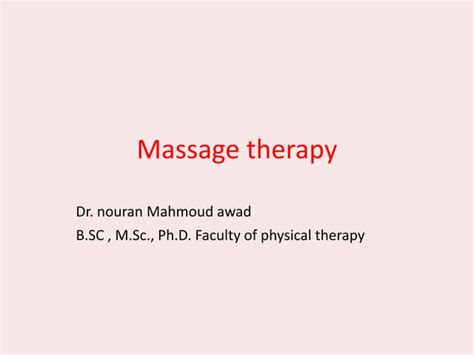 Basic Hand And Arm Massage Techniques Tle8pptx