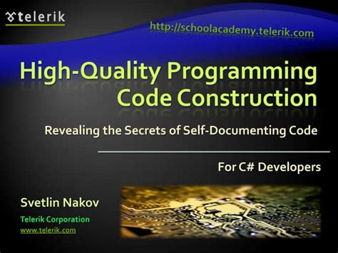 Writing High Quality Code In C Pptx Programming Languages Computing