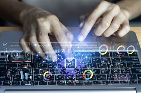 Data Analysis Trading Ideas Businessman Working With Data Chart With Ai Robot Showing The Use Of