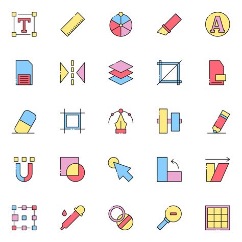 Vector Editing Tools Icons
