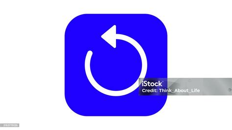 Blue Square Icon With Counterclockwise Arrow Stock Illustration Download Image Now Arrow