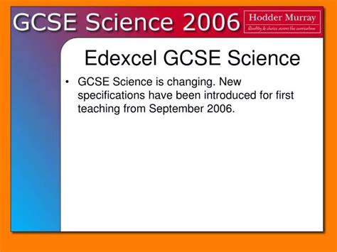 Ppt Edexcel Gcse Science Powerpoint Presentation Free Download Id