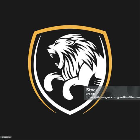 포효 사자 로고 벡터 디자인 일러스트 레이터 럭셔리 포효 사자 머리 로고 디자인 템플릿 추상 사자 문장 로고 벡터 디자인입니다 고급에 대한 스톡 벡터 아트 및 기타 이미지