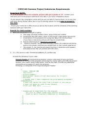 CMSC140 Common Project Submission Requirements 2020 1 Docx CMSC140
