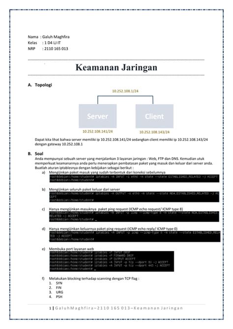 Laporan Keamanan Jaringan Postest Pdf