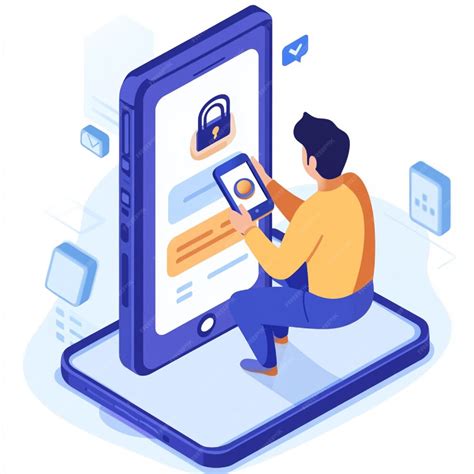 A User Setting Up Twofactor Authentication 2fa For An Online Account With A Mobile Device And Ap