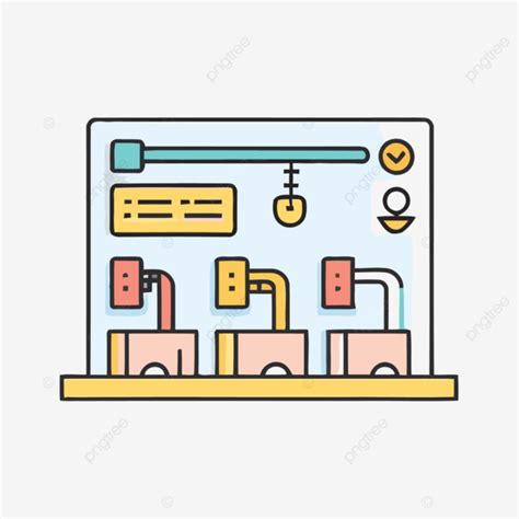 라인 소프트웨어 플랫폼 아이콘 벡터 흰색 배경에 조립 라인을 묘사한 직계 아이콘 플랫 아이콘 및 드리블에 의한 벡터 일러스트 비핸스 Hd Png 일러스트 및 벡터 에