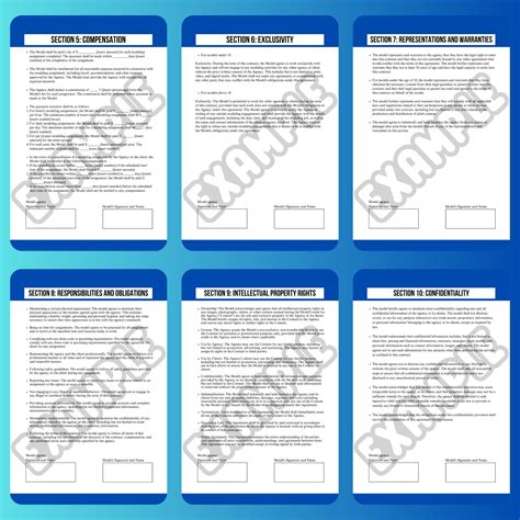 Model Agency Contract Model Contract Template Customizable Contract