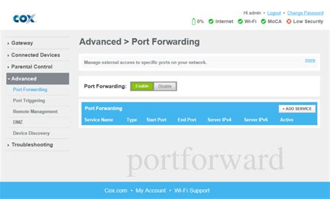 How To Forward Ports In A Technicolor Cgm4140com Router