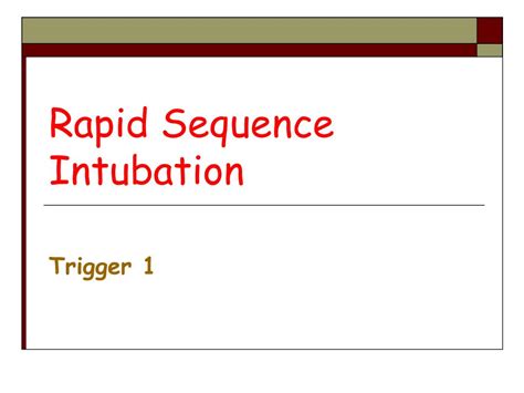 PPT Rapid Sequence Intubation PowerPoint Presentation ID