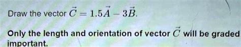 SOLVED Draw The Vector C A B Only The Length And Orientation Of Vector C Will Be