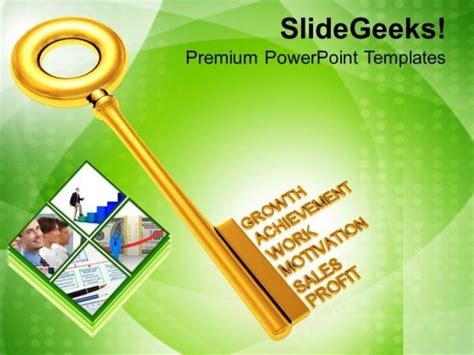 Golden Key With Words Business Terms PowerPoint Templates Ppt Backgrounds For Slides