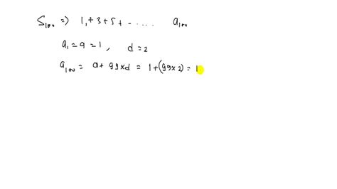 Solvedfind The Sum Of The Finite Arithmetic Sequence Sum Of The First