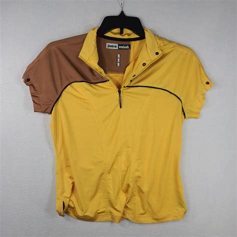 Jamie Sadock Womens Medium M Yellow Stretch Material Blend Short