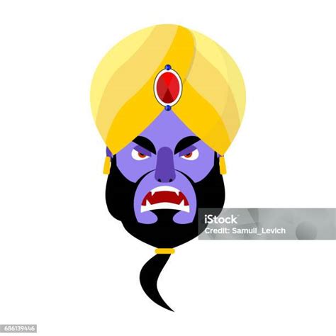 지 니 화가 이모티콘 마술 유령 적극적인 감정입니다 아랍어 마술 정신 아바타 알라딘과 마법 램프에 대한 스톡 벡터 아트 및 기타 이미지 알라딘과 마법 램프 격노한 금
