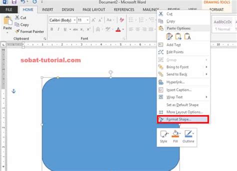 Cara Memasukkan Gambar Ke Shape Word Sobat Tutorial